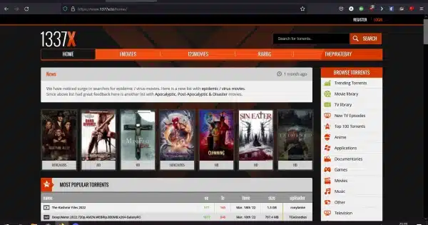 1337x : film en streaming + concurrent et alternative - CB News